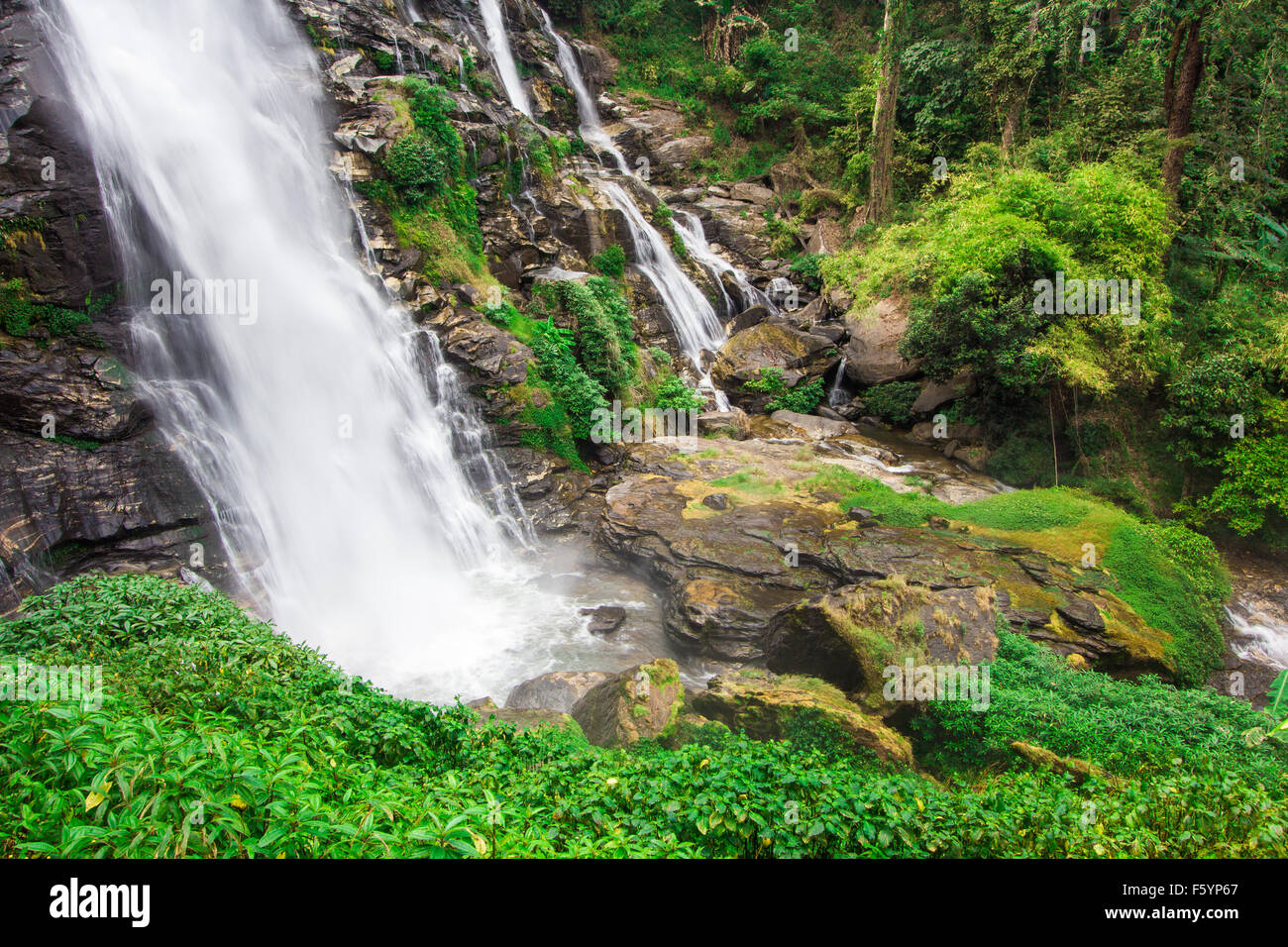 Wachirathan waterfall, Chiang Mai, Thailand Stock Photo - Alamy