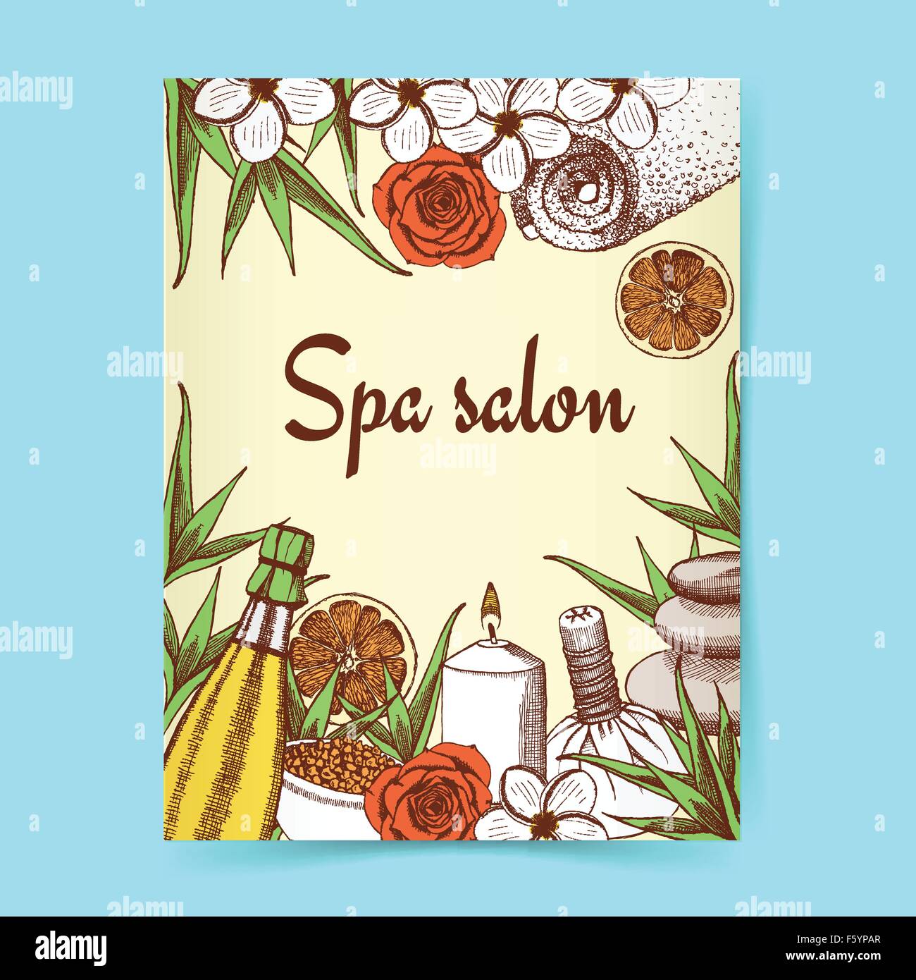 Sketch spa poster in vintage style, vector Stock Vector Image & Art - Alamy
