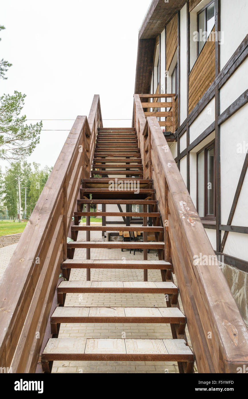 Stairway to second floor Stock Photo - Alamy
