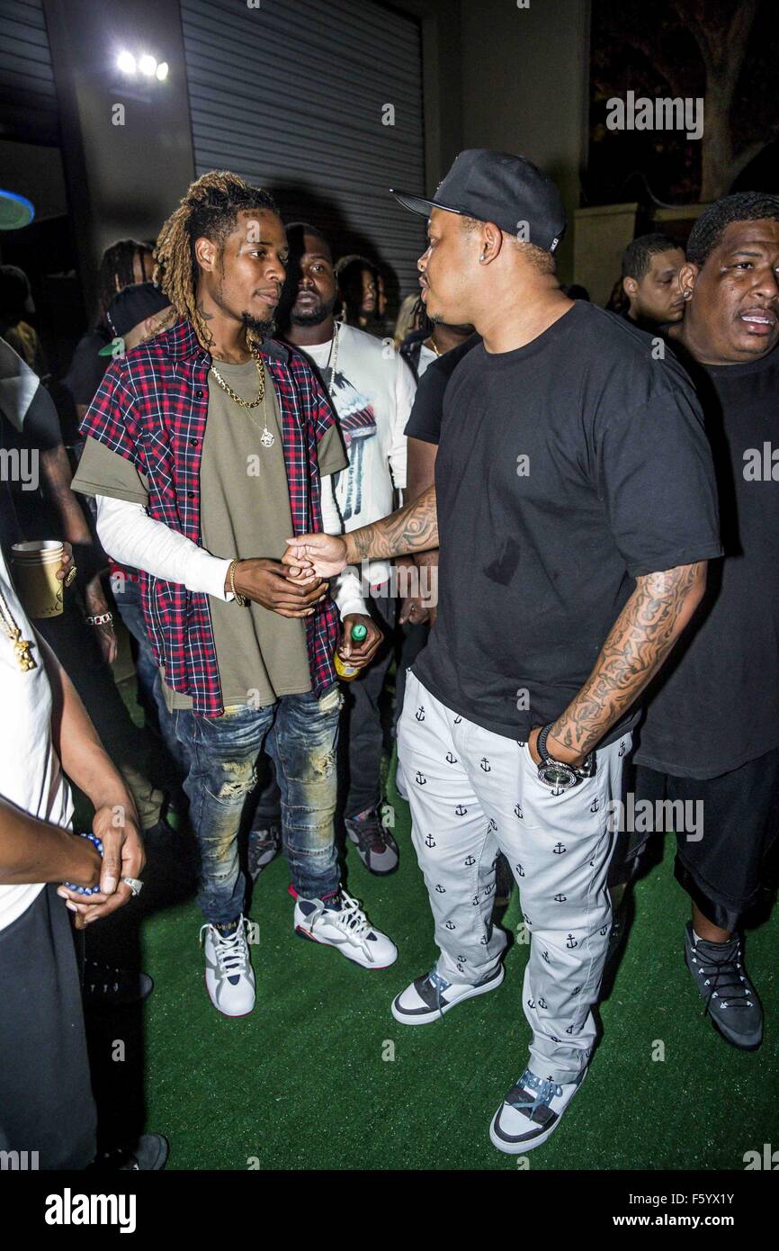 Record Breaking Artist Fetty Wap is seen with Rapper Curtis Young, the ...