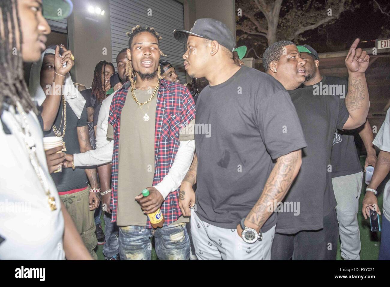 Record Breaking Artist Fetty Wap is seen with Rapper Curtis Young, the ...