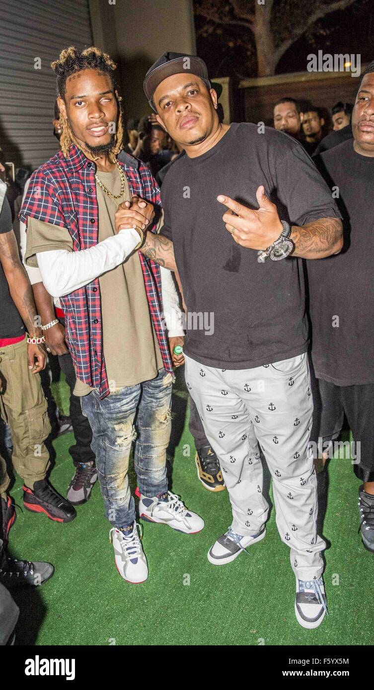 Record Breaking Artist Fetty Wap is seen with Rapper Curtis Young, the ...
