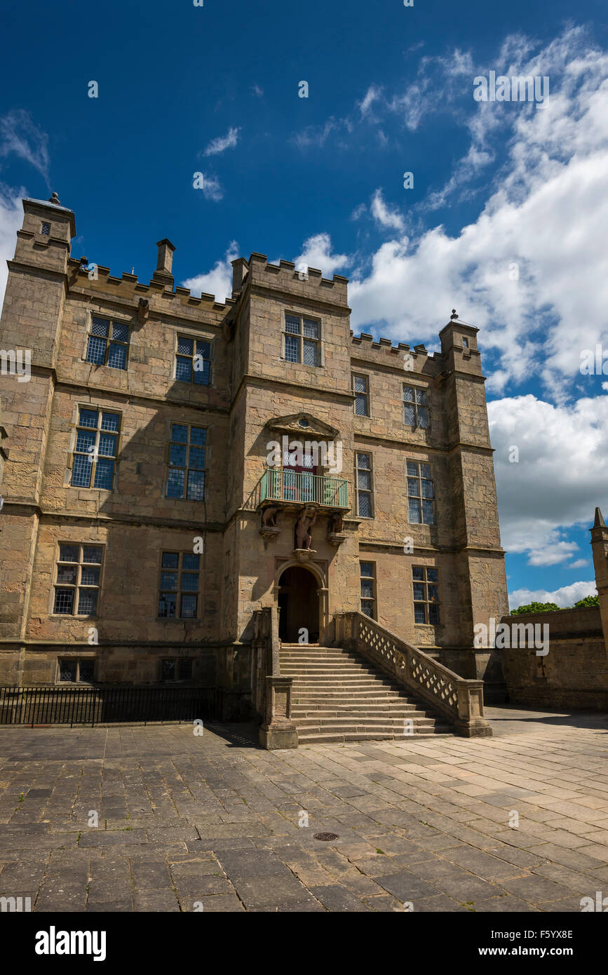 The Little Castle front view with steps leading up the front door at ...