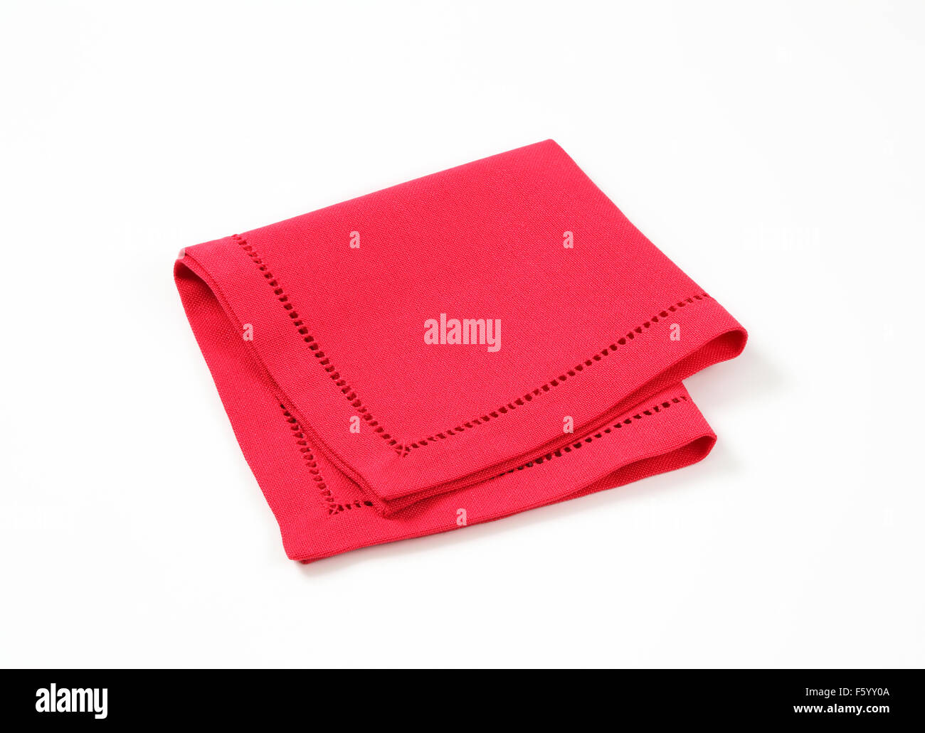 red place mat on white background Stock Photo - Alamy