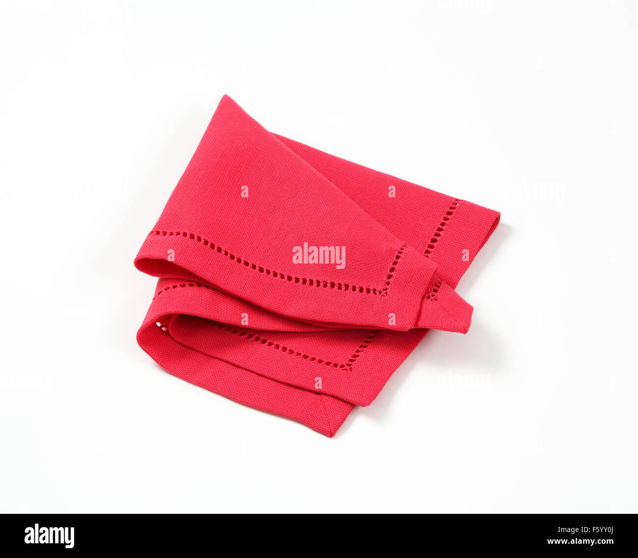 red place mat on white background Stock Photo - Alamy