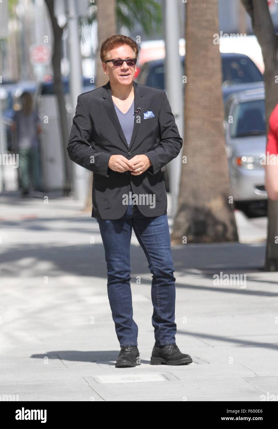 Ross King films his show on location in Beverly Hills Featuring: Ross ...