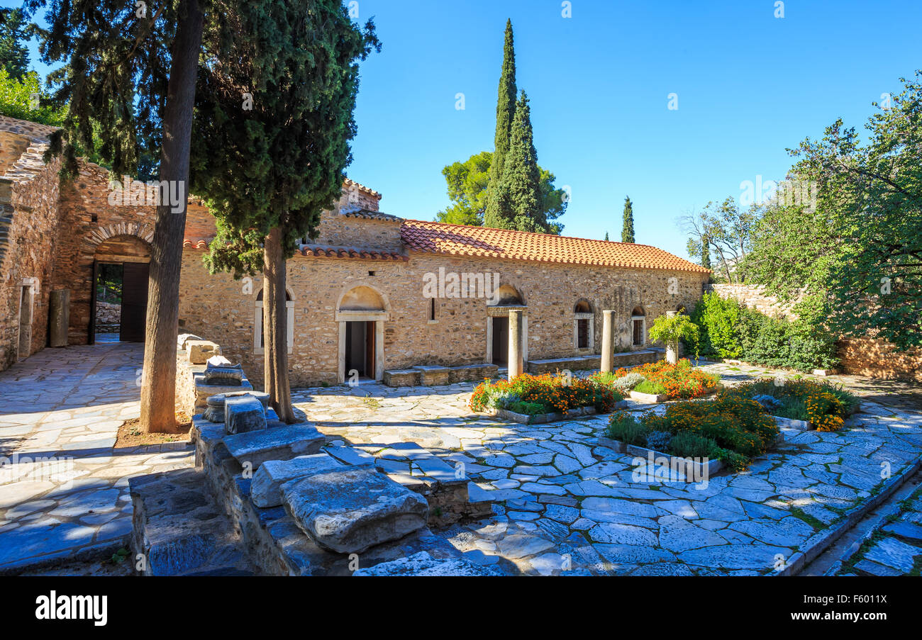 byzantine monastery in Kaisariani, Athens Stock Photo - Alamy