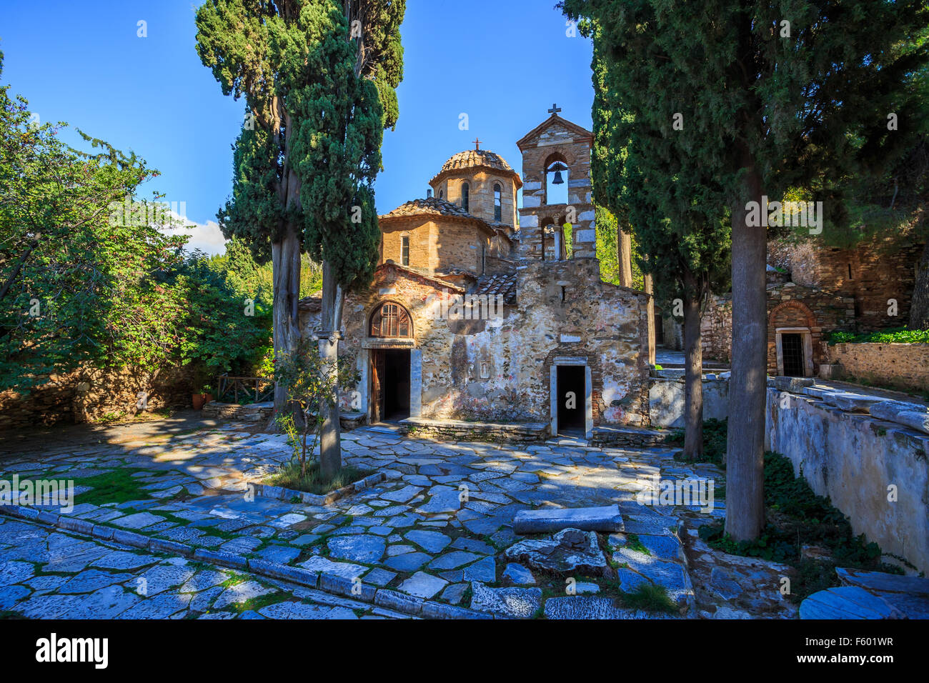 byzantine monastery in Kaisariani, Athens Stock Photo - Alamy