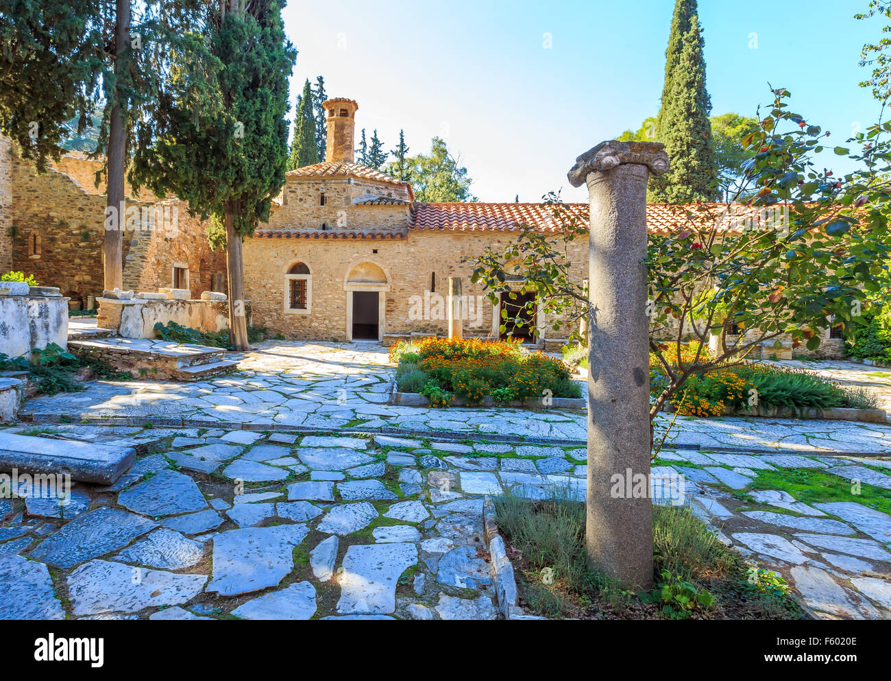 byzantine monastery in Kaisariani, Athens Stock Photo - Alamy