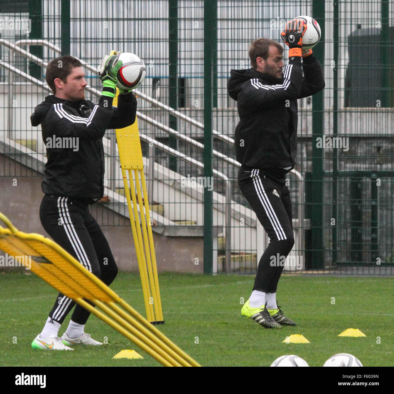 Belfast, UK. 10th November 2015. Northern Ireland goalkeepers Michael ...