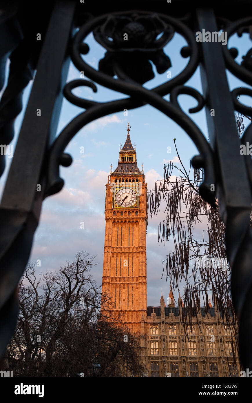 Big Ben, one of the most prominent symbols of London at sunset Stock ...