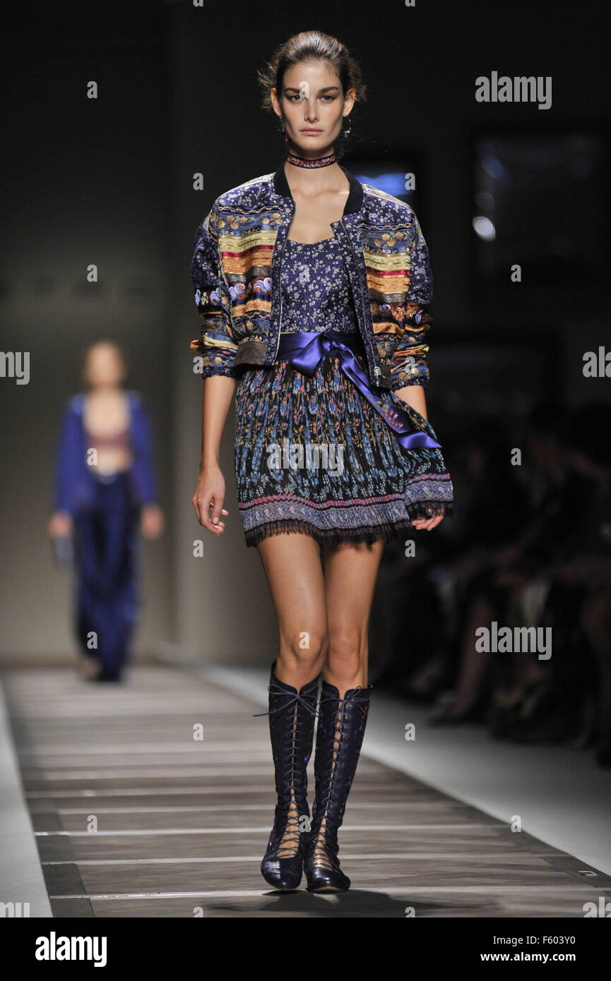 Milan Fashion Week Spring/Summer 2016 - ETRO - Catwalk Featuring: Model ...