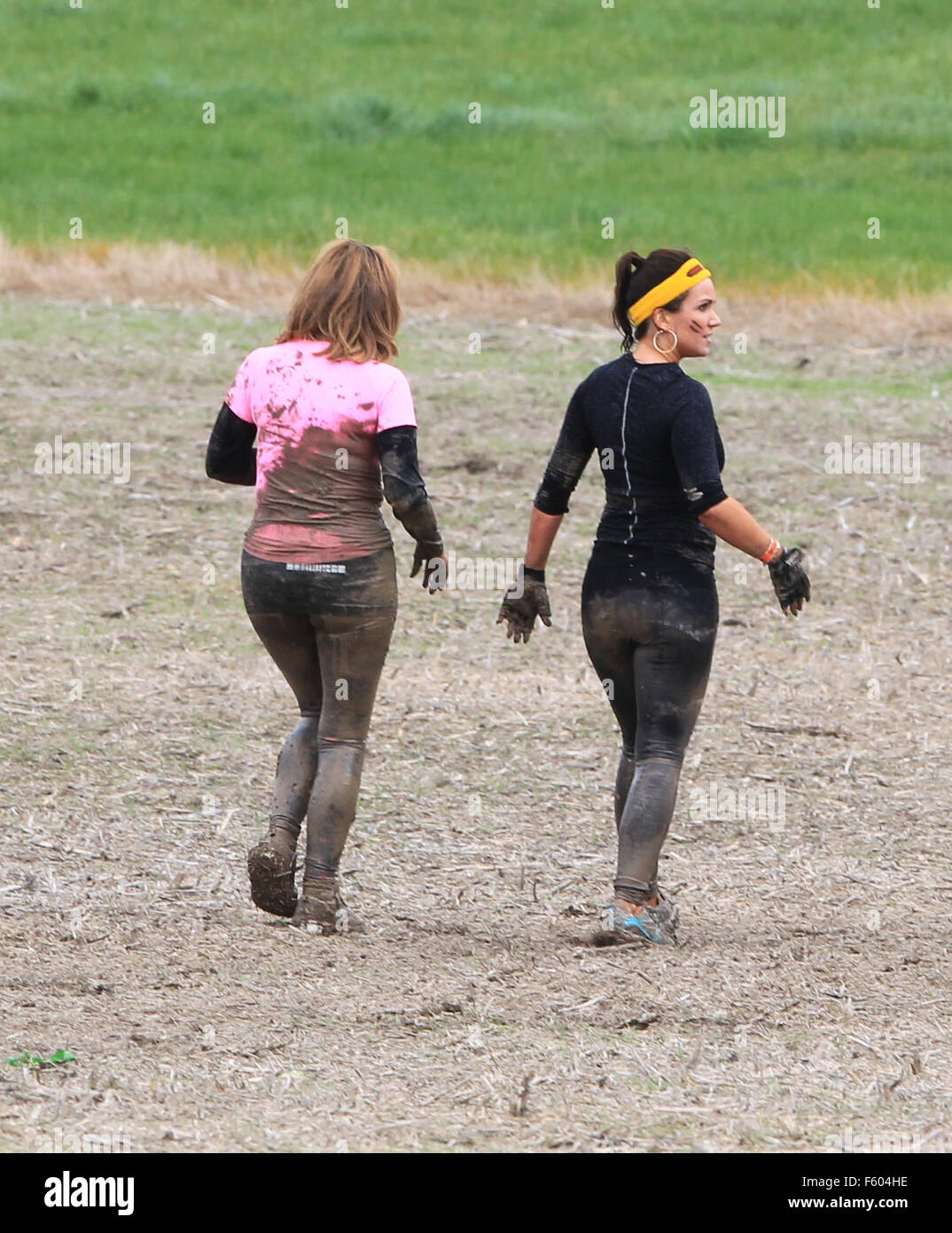 Tough Mums challenge, celebrities enter the muddy course. Featuring ...