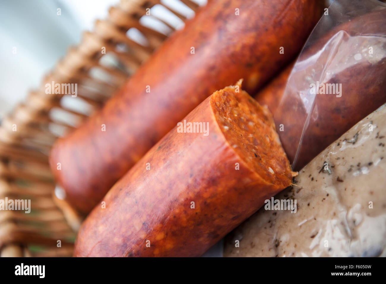 Chorizo slice hi-res stock photography and images - Alamy
