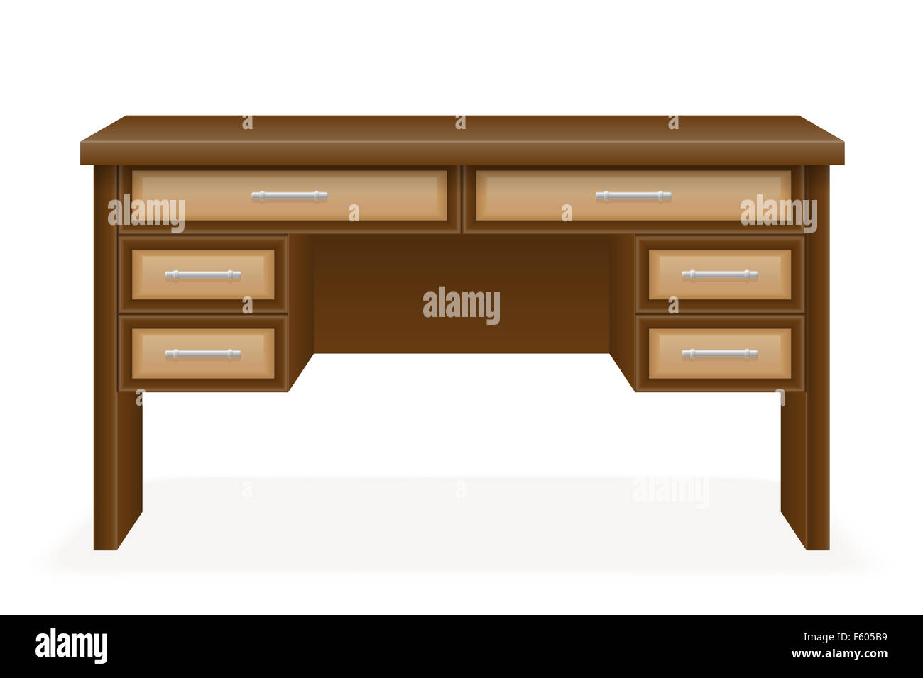 wooden table furniture illustration isolated on white background Stock ...