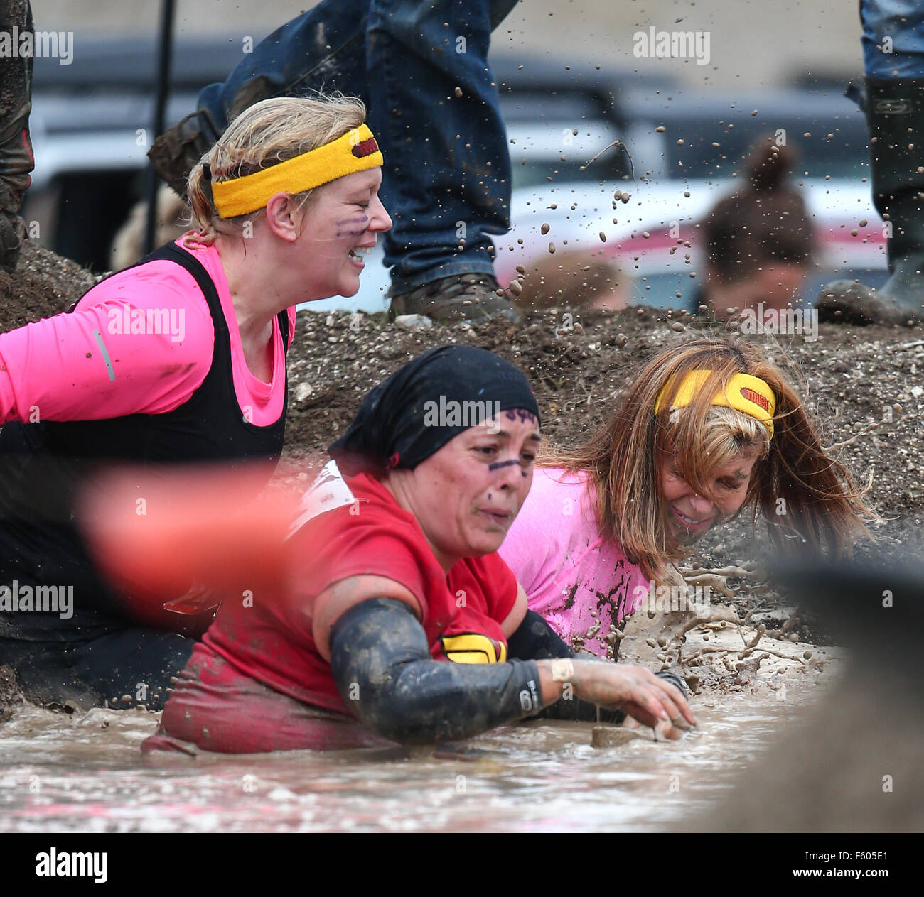Presenters of Good Morning Britain take part in a Tough Mudder race in ...