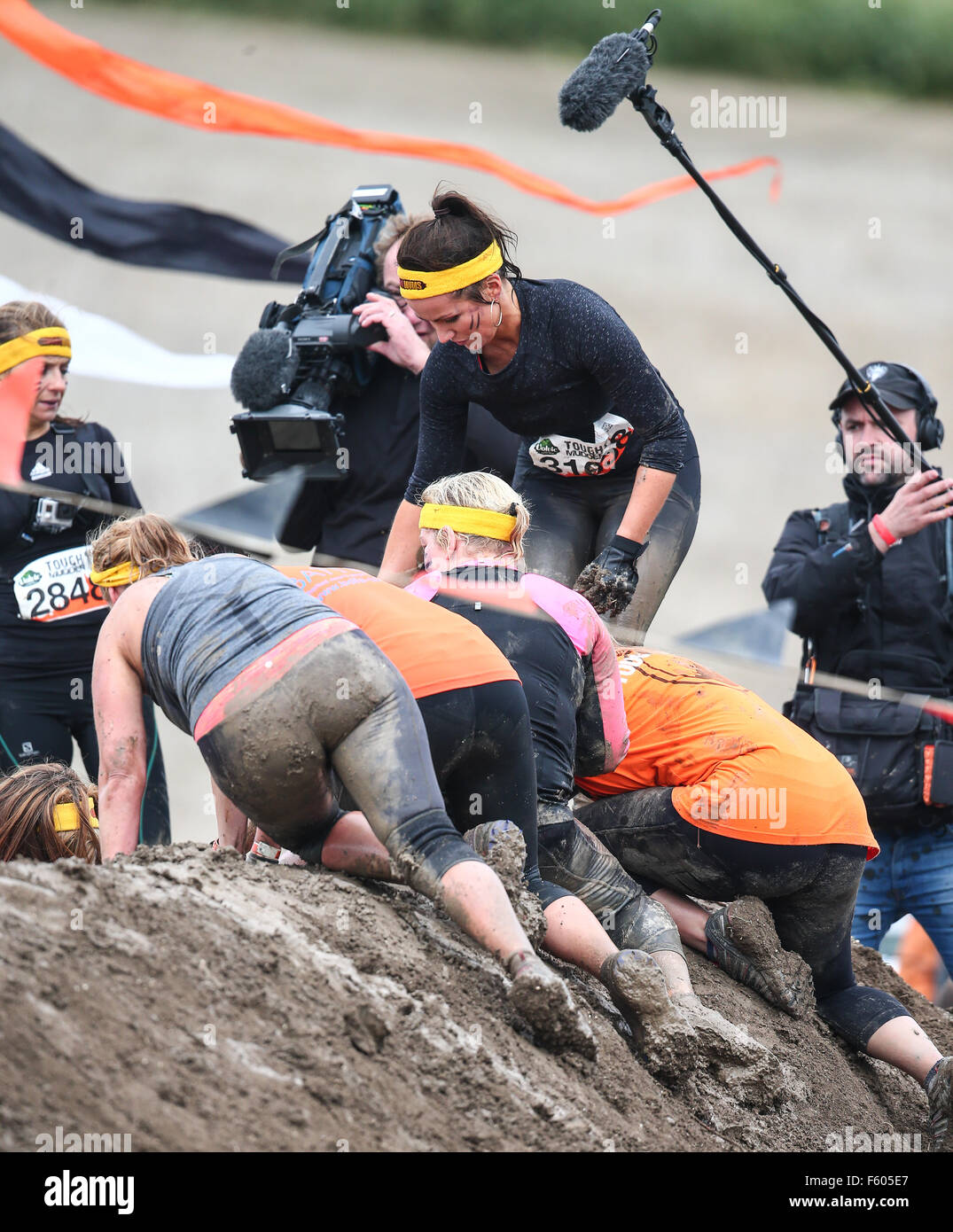 Presenters of Good Morning Britain take part in a Tough Mudder race in ...