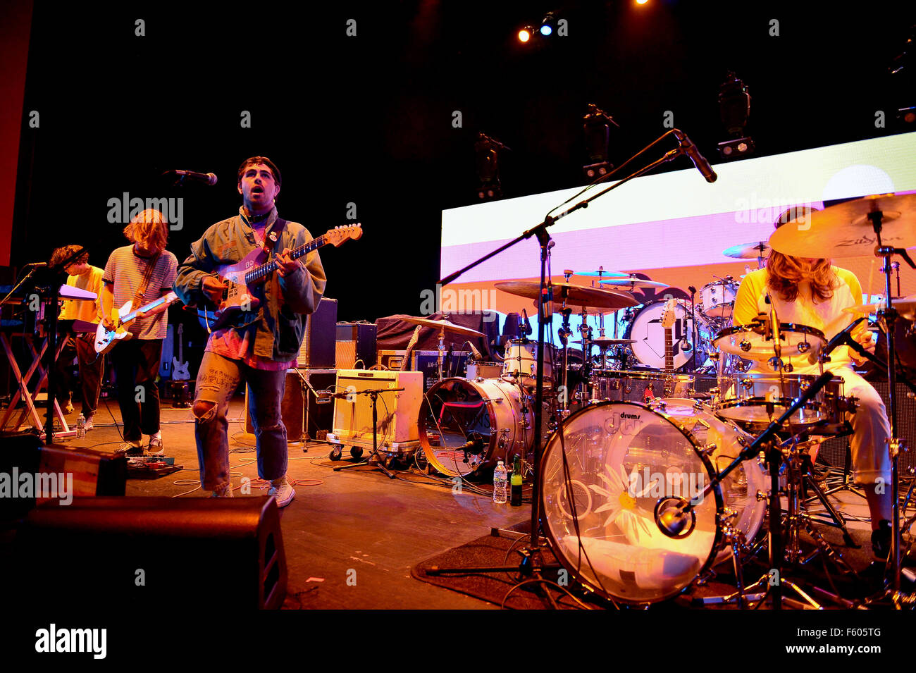 California band Hunny performing live on stage at The Fillmore Miami ...