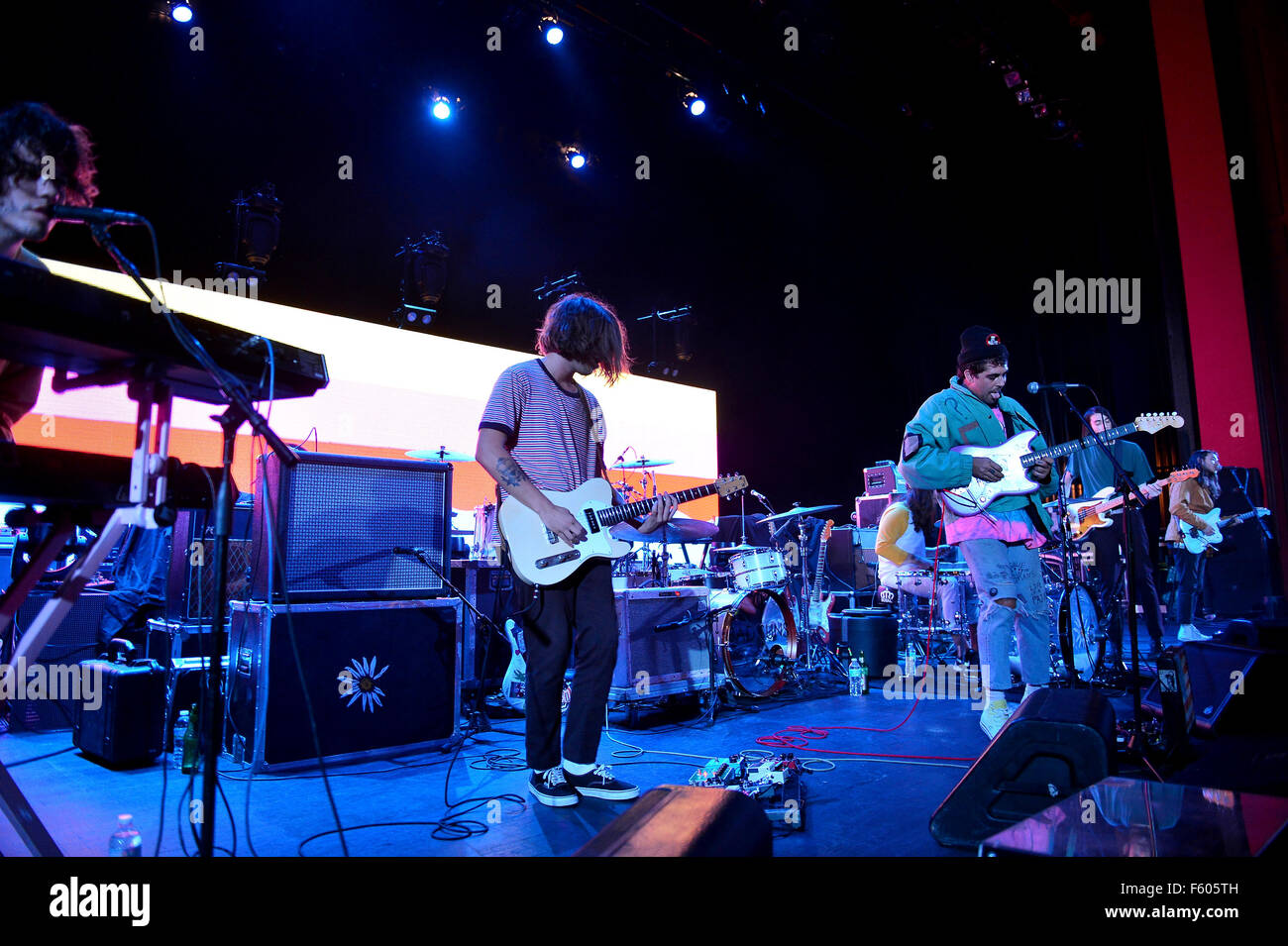 California band Hunny performing live on stage at The Fillmore Miami ...