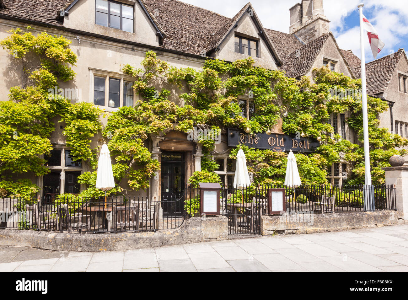 The Old Bell hotel next to Malmesbury Abbey, Malmesbury, Wiltshire, UK ...