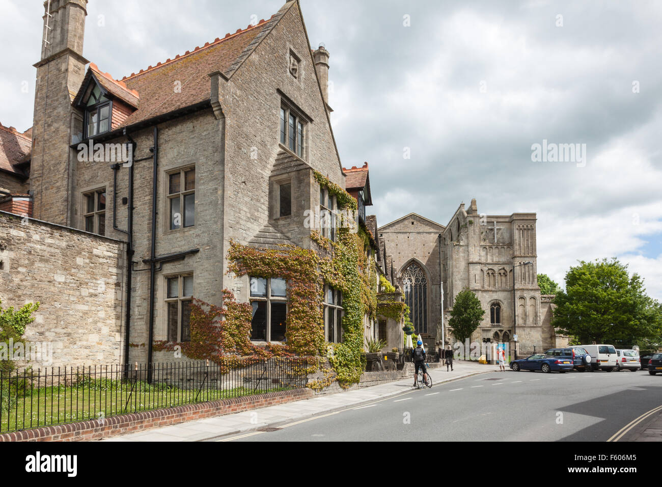 The Old Bell hotel next to Malmesbury Abbey, Malmesbury, Wiltshire, UK ...