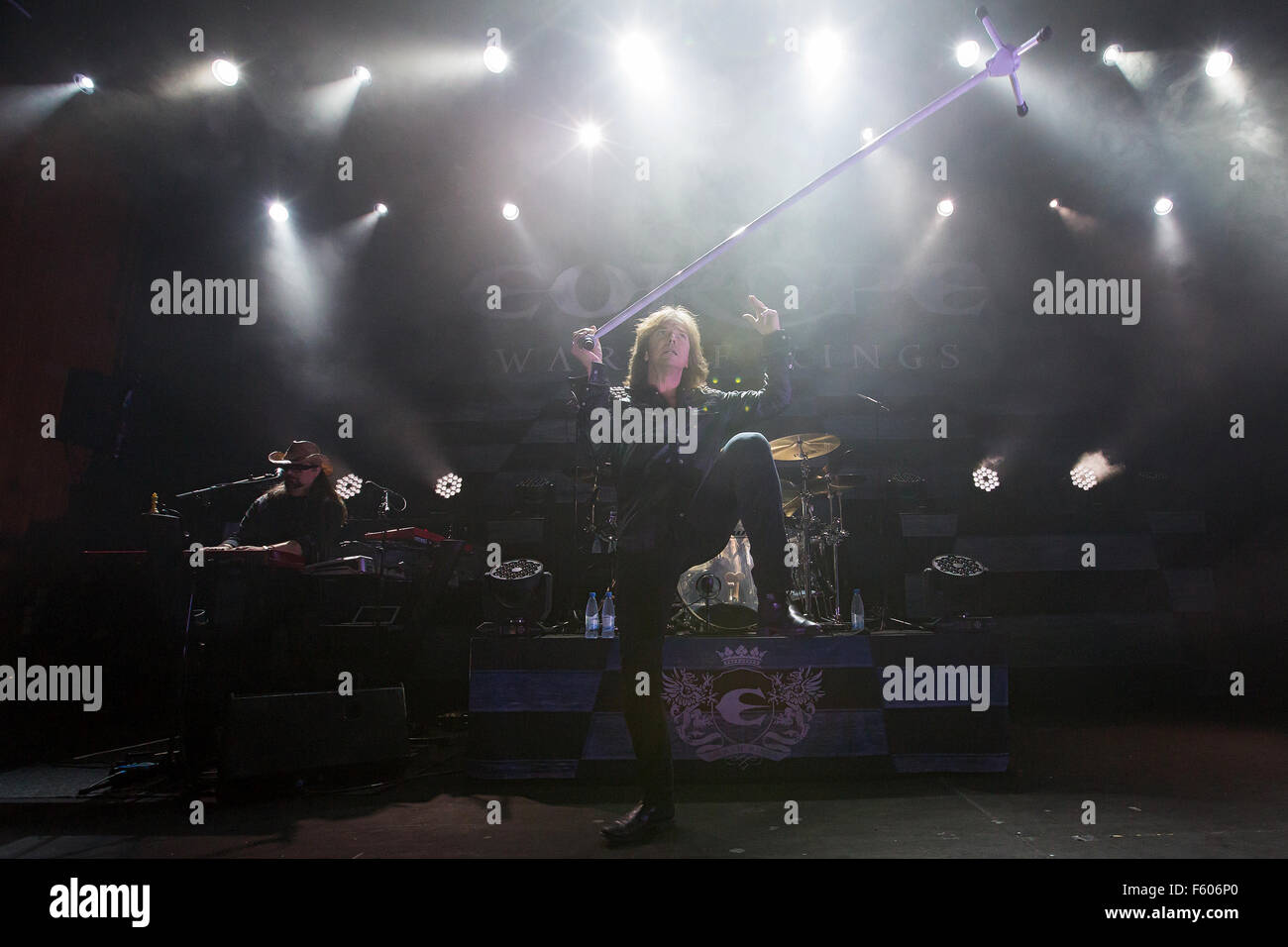 Swedish hard rock band Europe performing live on stage at Tradgar'n ...