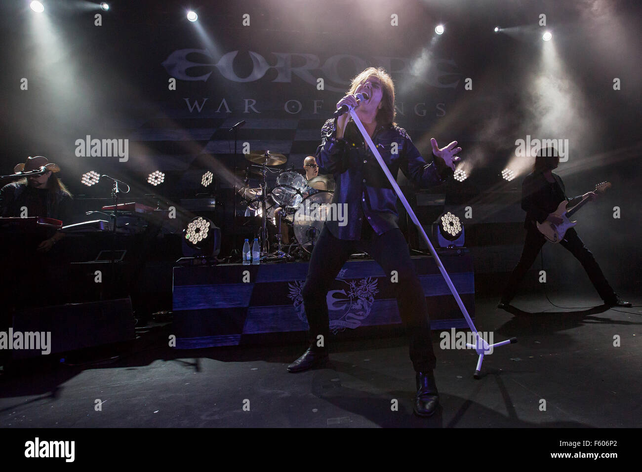 Swedish hard rock band Europe performing live on stage at Tradgar'n ...