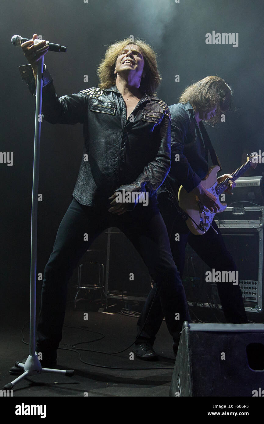 Swedish hard rock band Europe performing live on stage at Tradgar'n ...