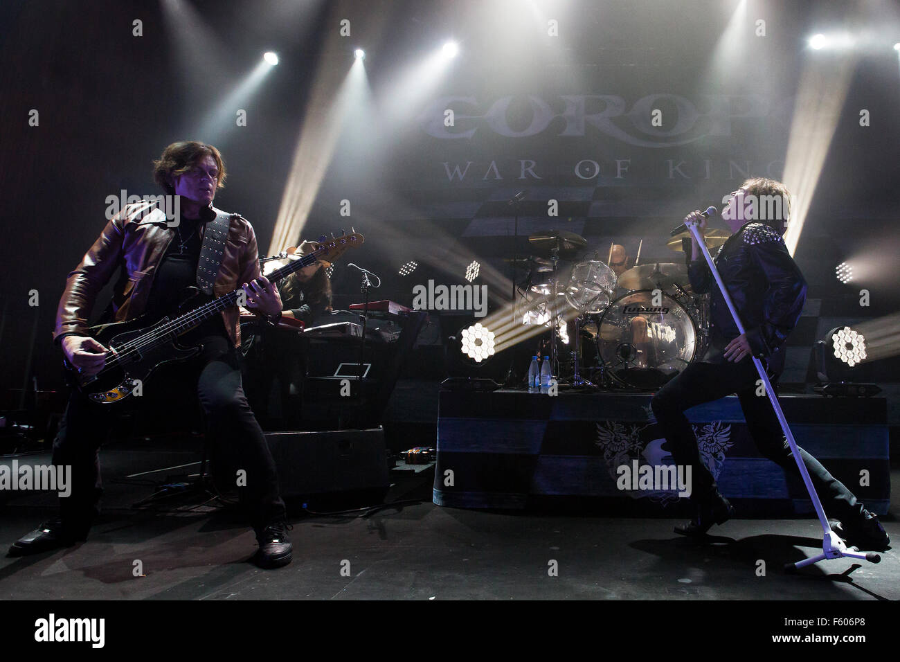 Swedish hard rock band Europe performing live on stage at Tradgar'n ...