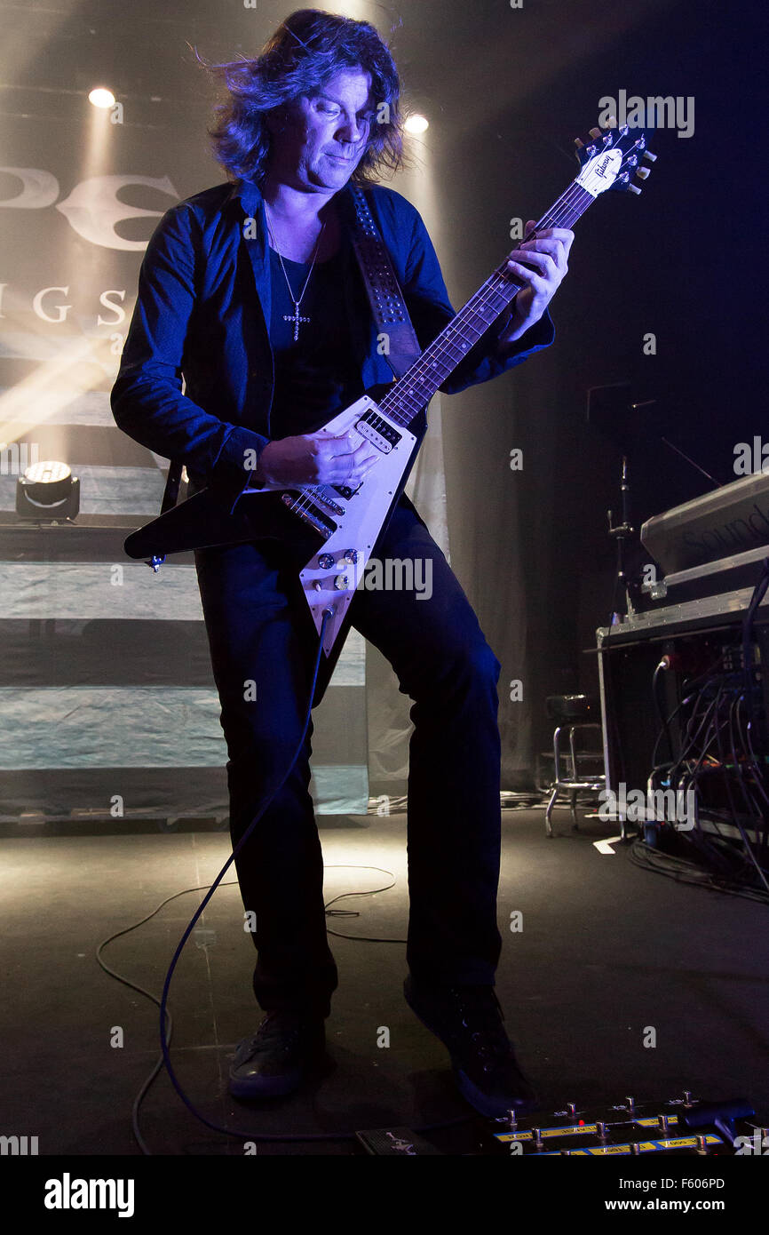 Swedish hard rock band Europe performing live on stage at Tradgar'n ...