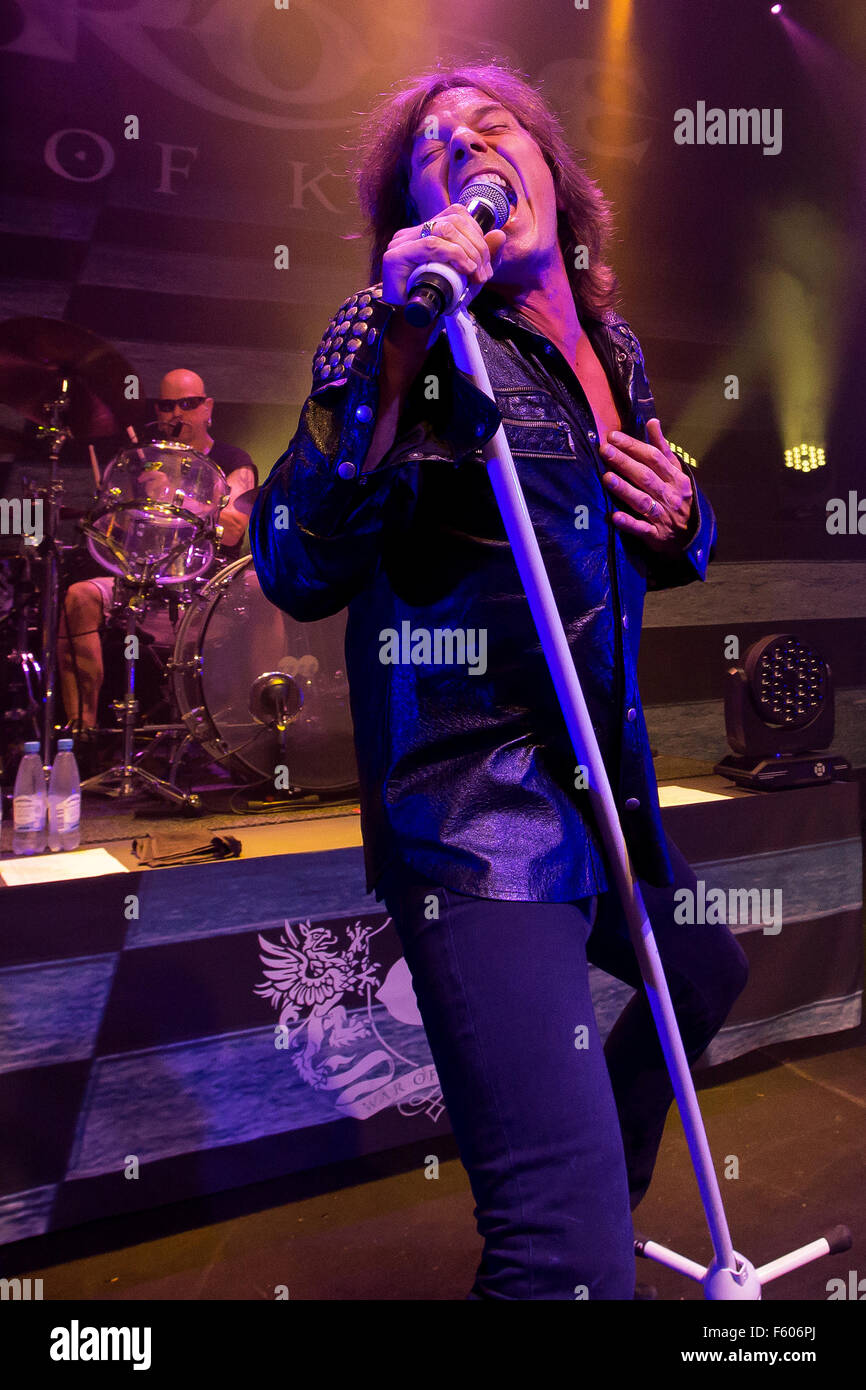 Swedish hard rock band Europe performing live on stage at Tradgar'n ...