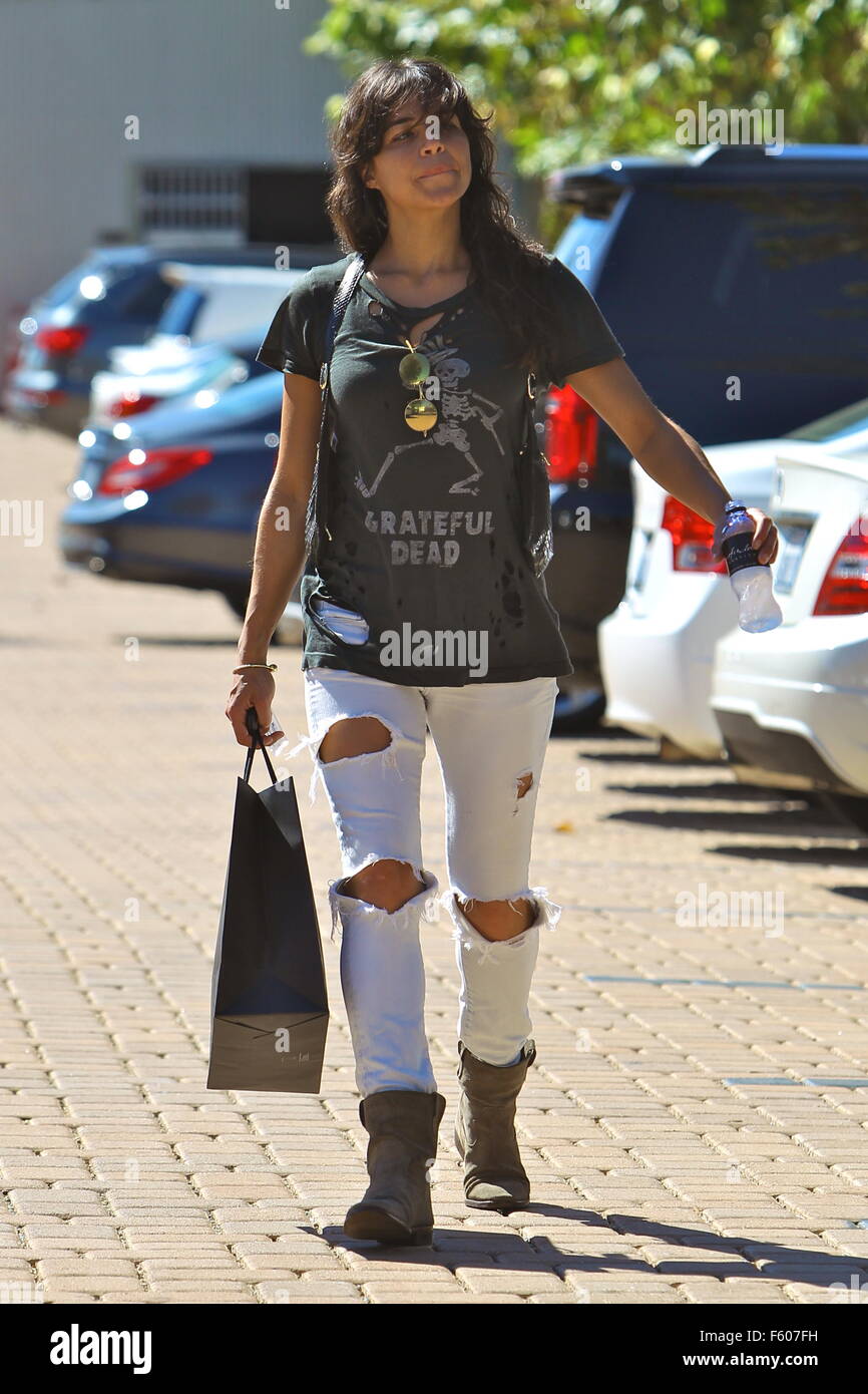 Michelle Rodriguez spends her afternoon shopping in Malibu wearing a ...