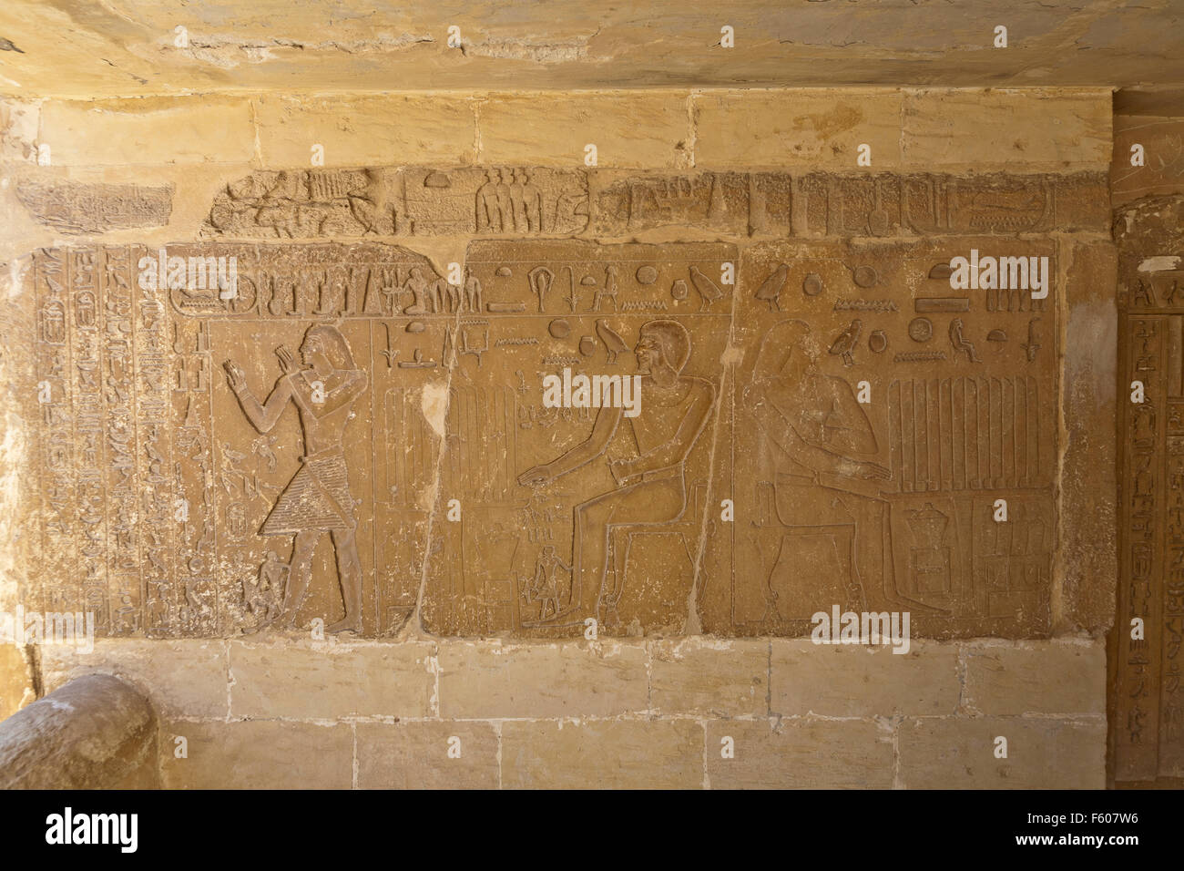 Reconstructed Old Kingdom Tomb Chapel close to Unas Causeway at the ...