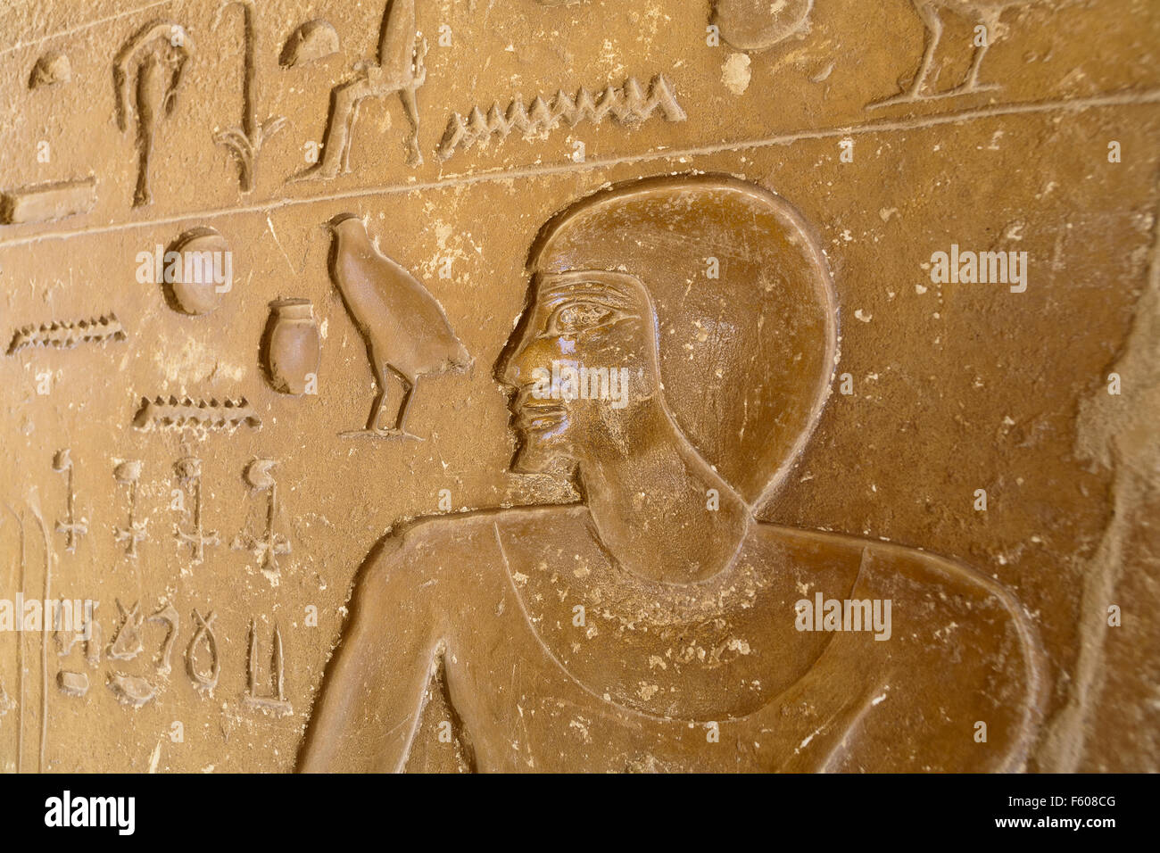 Reconstructed Old Kingdom Tomb Chapel close to Unas Causeway at the ...