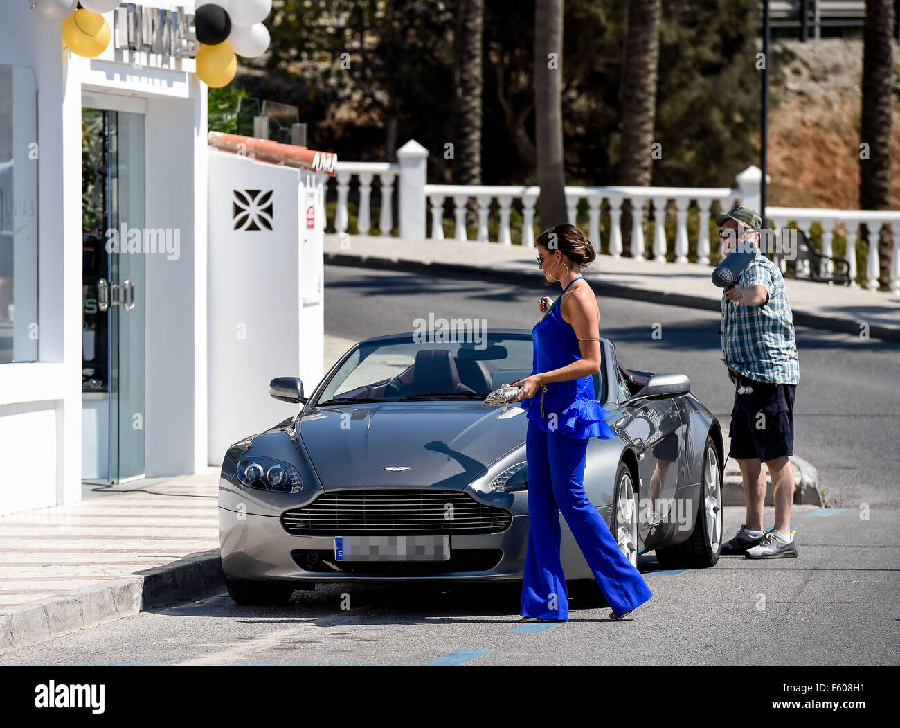 Jessica Wright arrives to film her 30th Birthday party scene for 'The ...