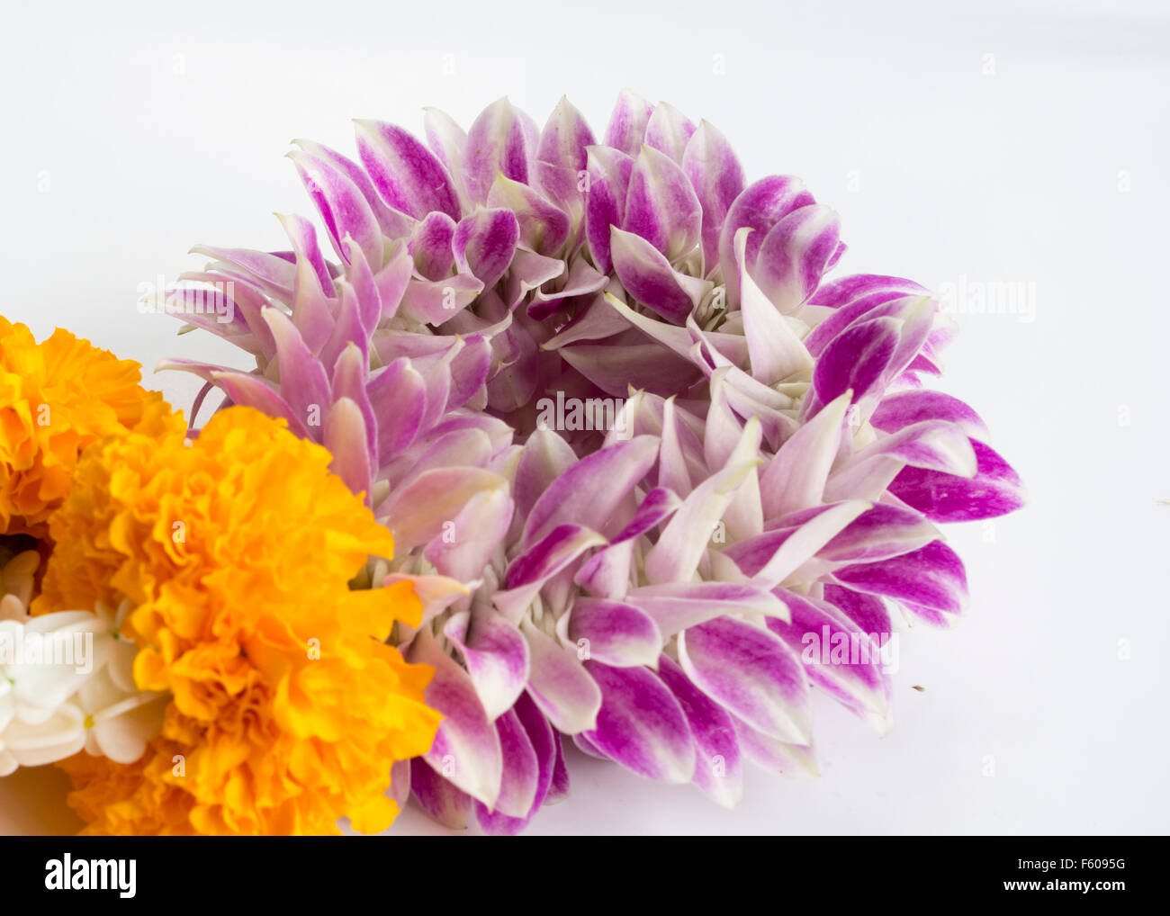 garland market isolated thailand decoration neck Stock Photo - Alamy