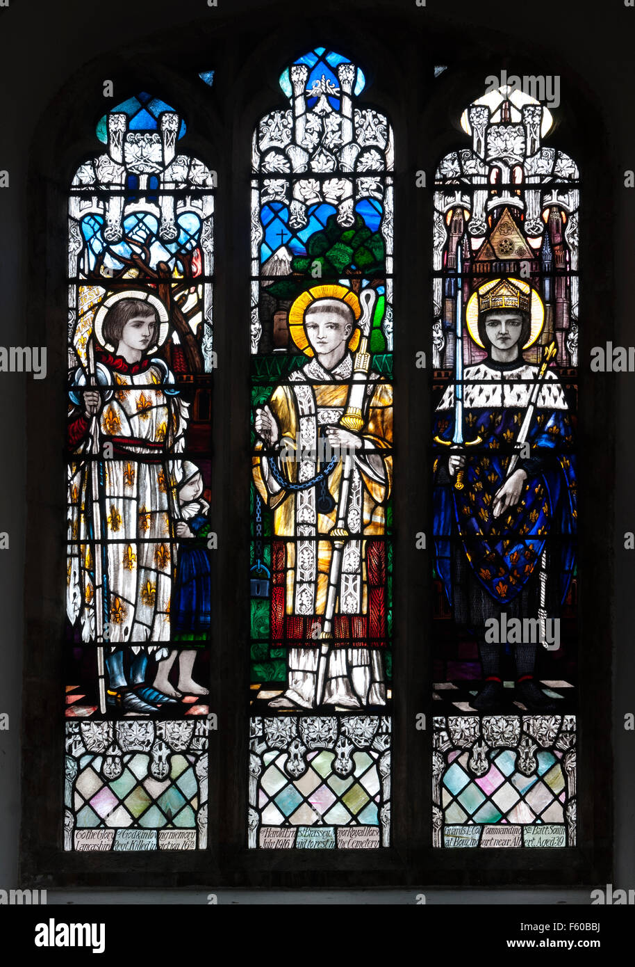 Memorial window by Christopher Whall, St. Leonard`s Church, Apethorpe ...
