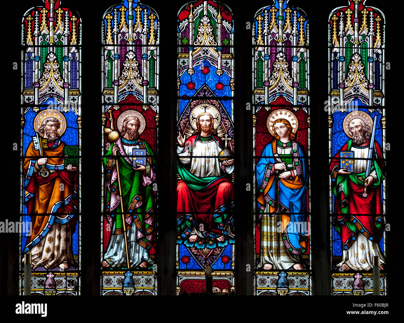 The East Window, All Saints and St. James Church, King`s Cliffe ...