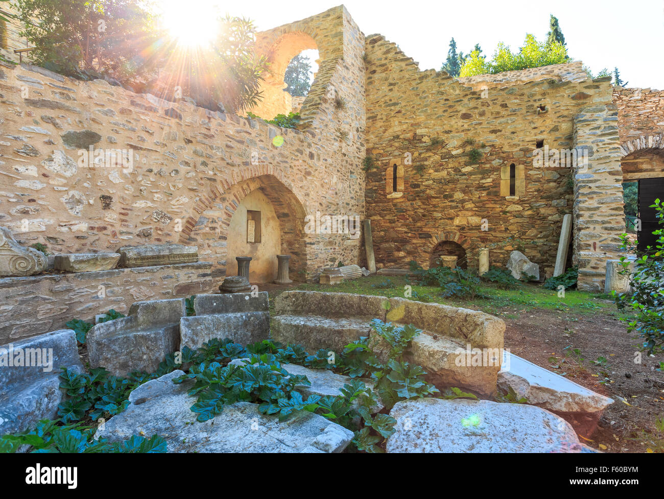 byzantine monastery in Kaisariani, Athens Stock Photo - Alamy
