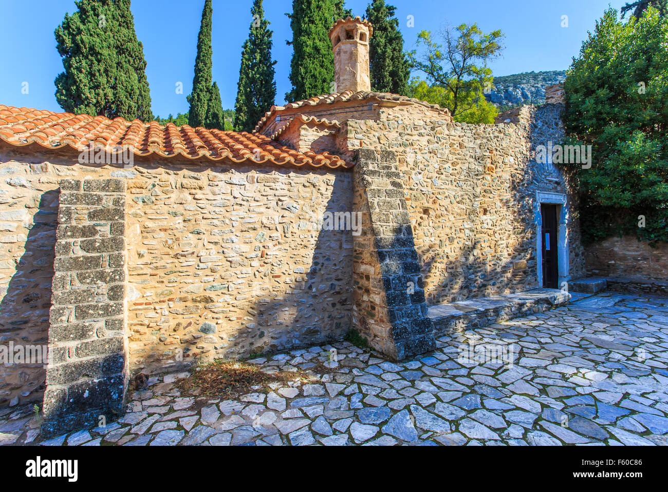 byzantine monastery in Kaisariani, Athens Stock Photo - Alamy