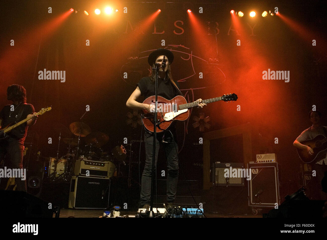 James Bay performing live on stage headlining at the O2 Academy in ...