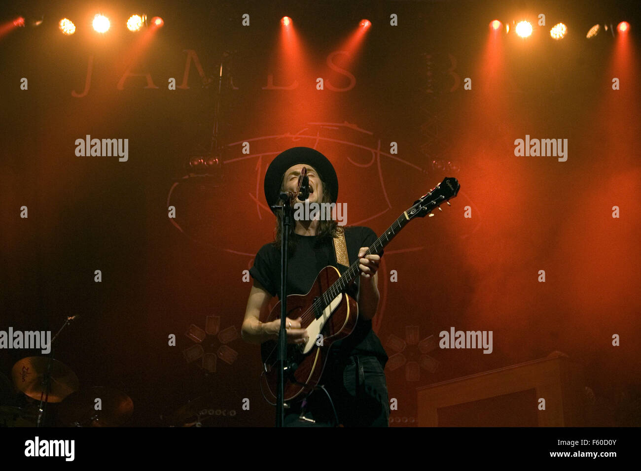 James Bay performing live on stage headlining at the O2 Academy in ...