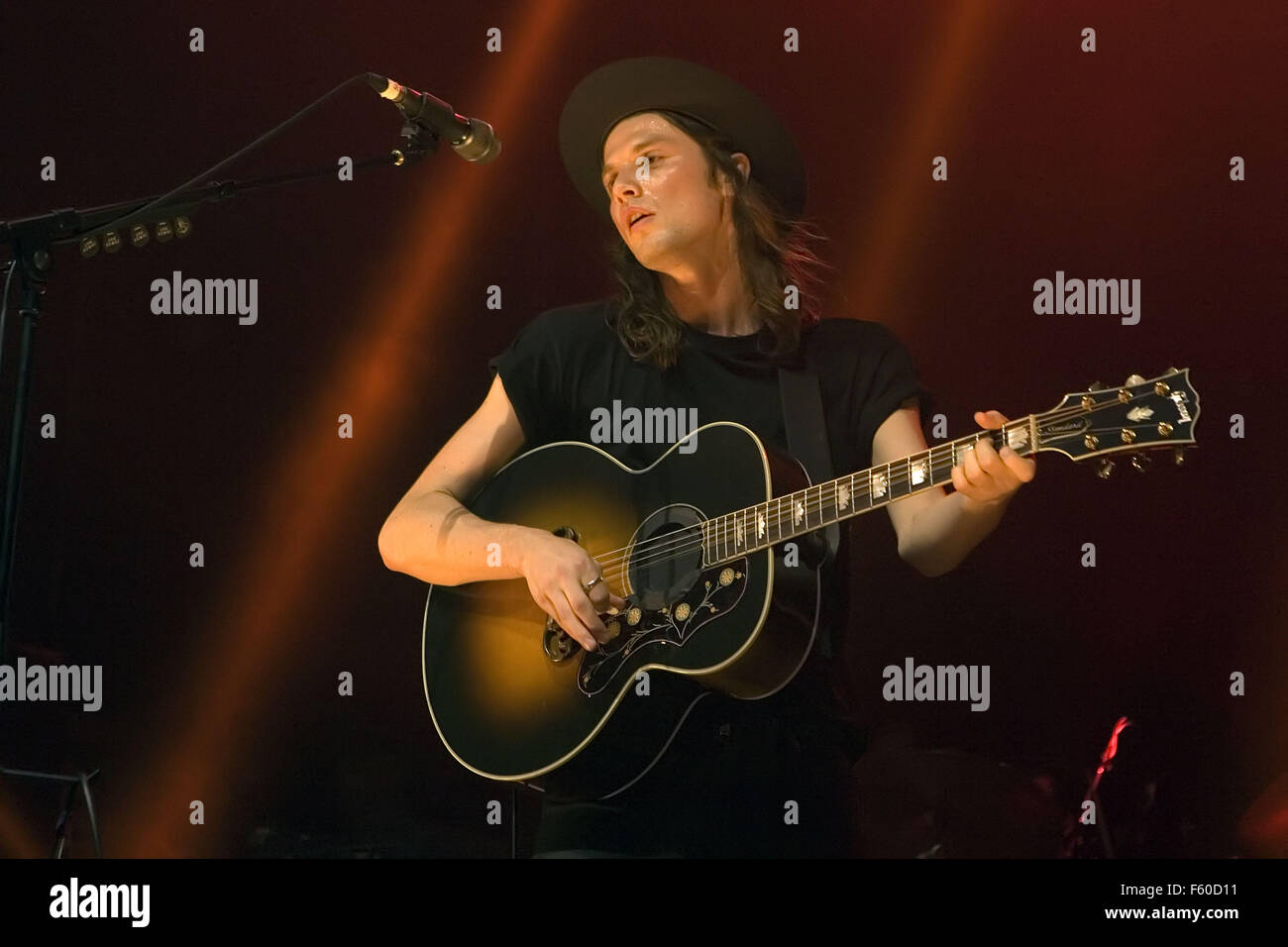 James Bay performing live on stage headlining at the O2 Academy in ...