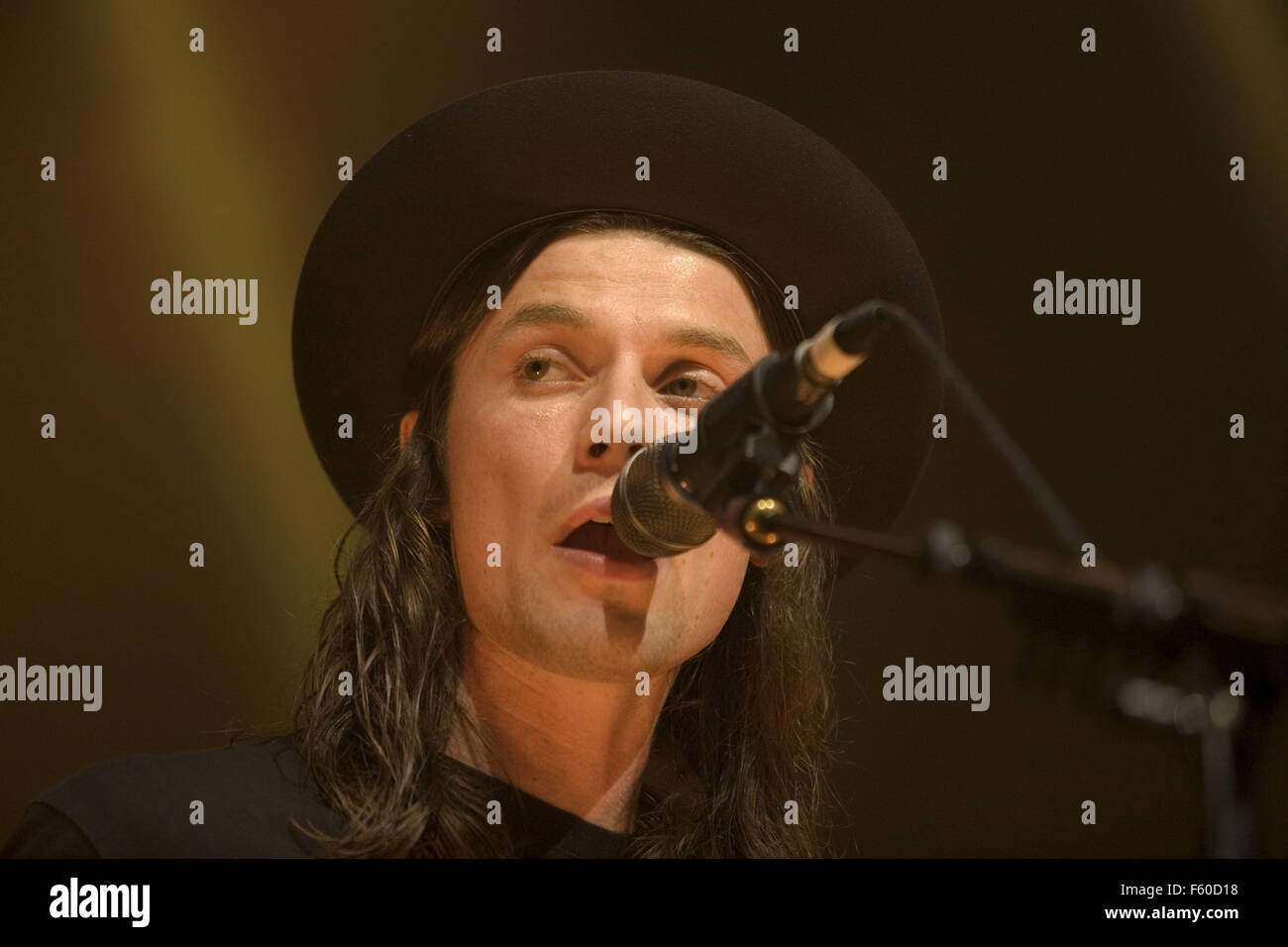 James Bay performing live on stage headlining at the O2 Academy in ...
