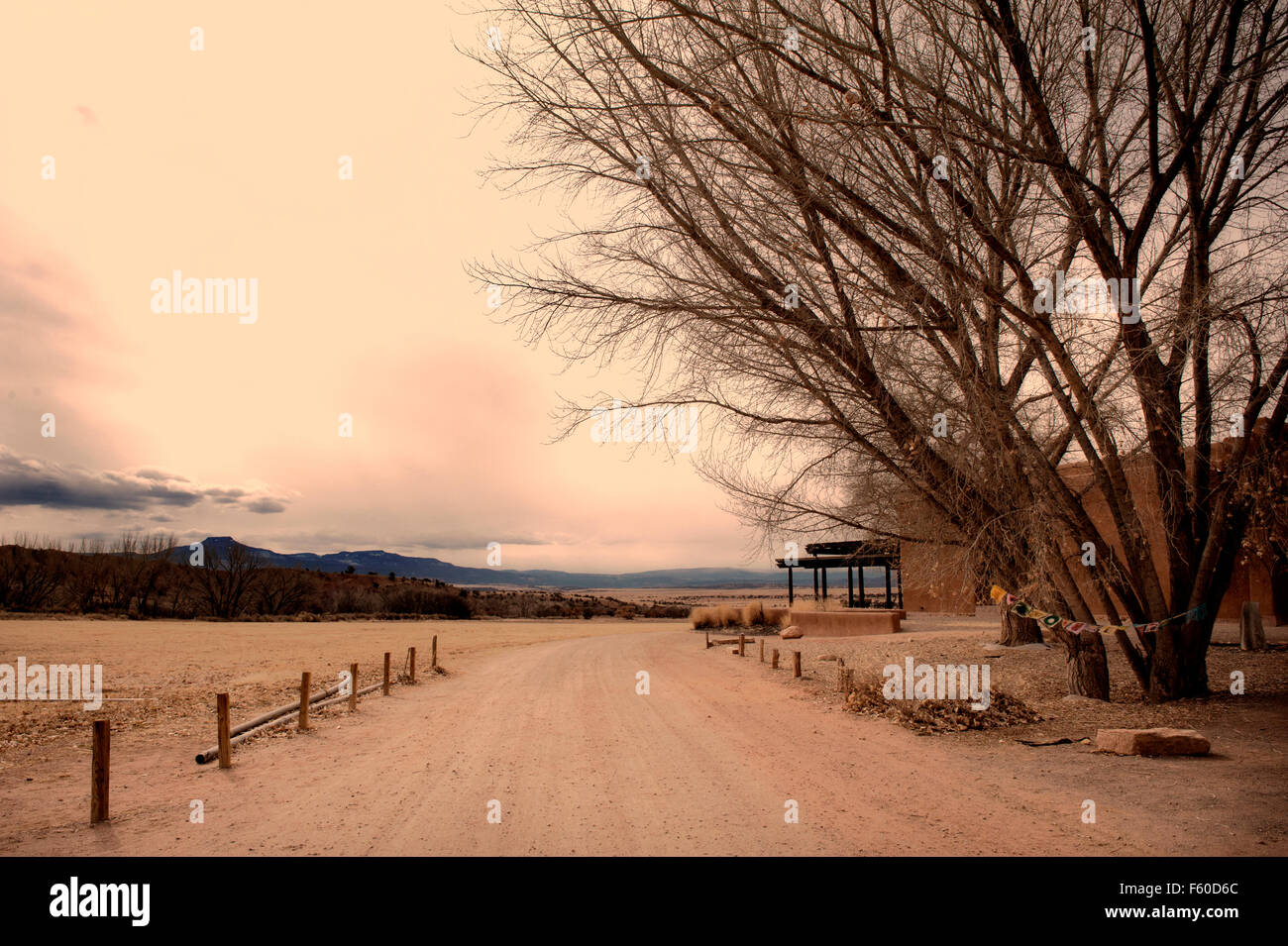 Road and sky at Ghost Ranch a 21,000-acre retreat and education center ...