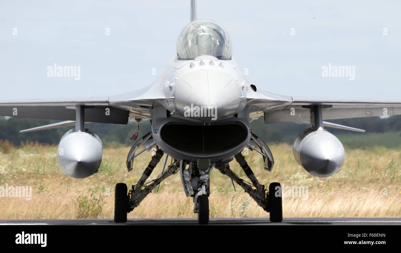 F-16 on the runway during the NATO Tiger Meet at Schleswig-Jagel ...