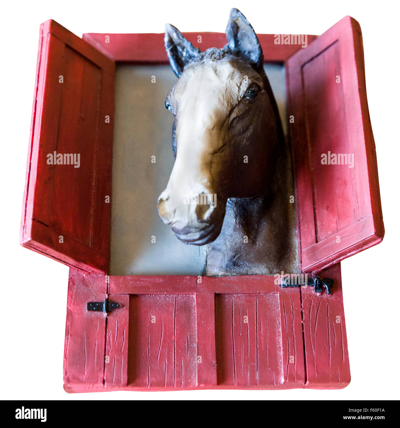 Horse looking out of stable door Cut Out Stock Images & Pictures - Alamy
