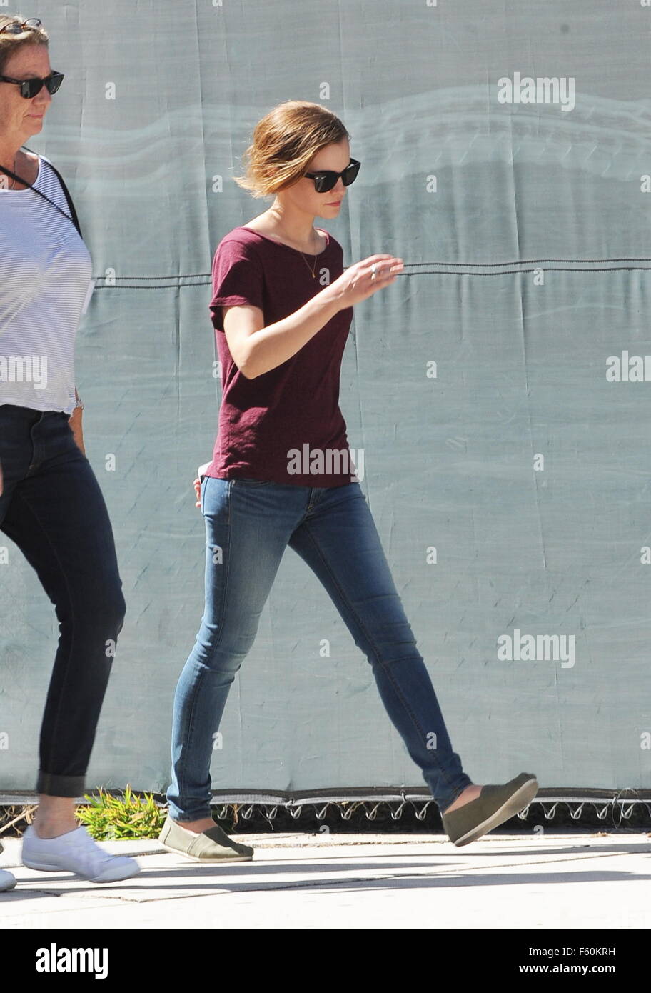 Emma Watson on the set of 'The Circle,' currently filming in Beverly ...