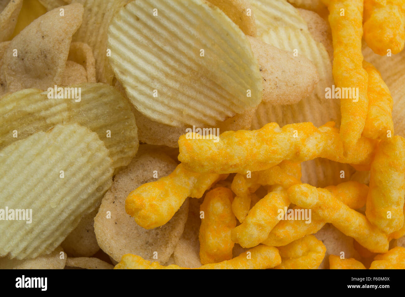 objects snack yellow gourmet crunchy macro Stock Photo - Alamy