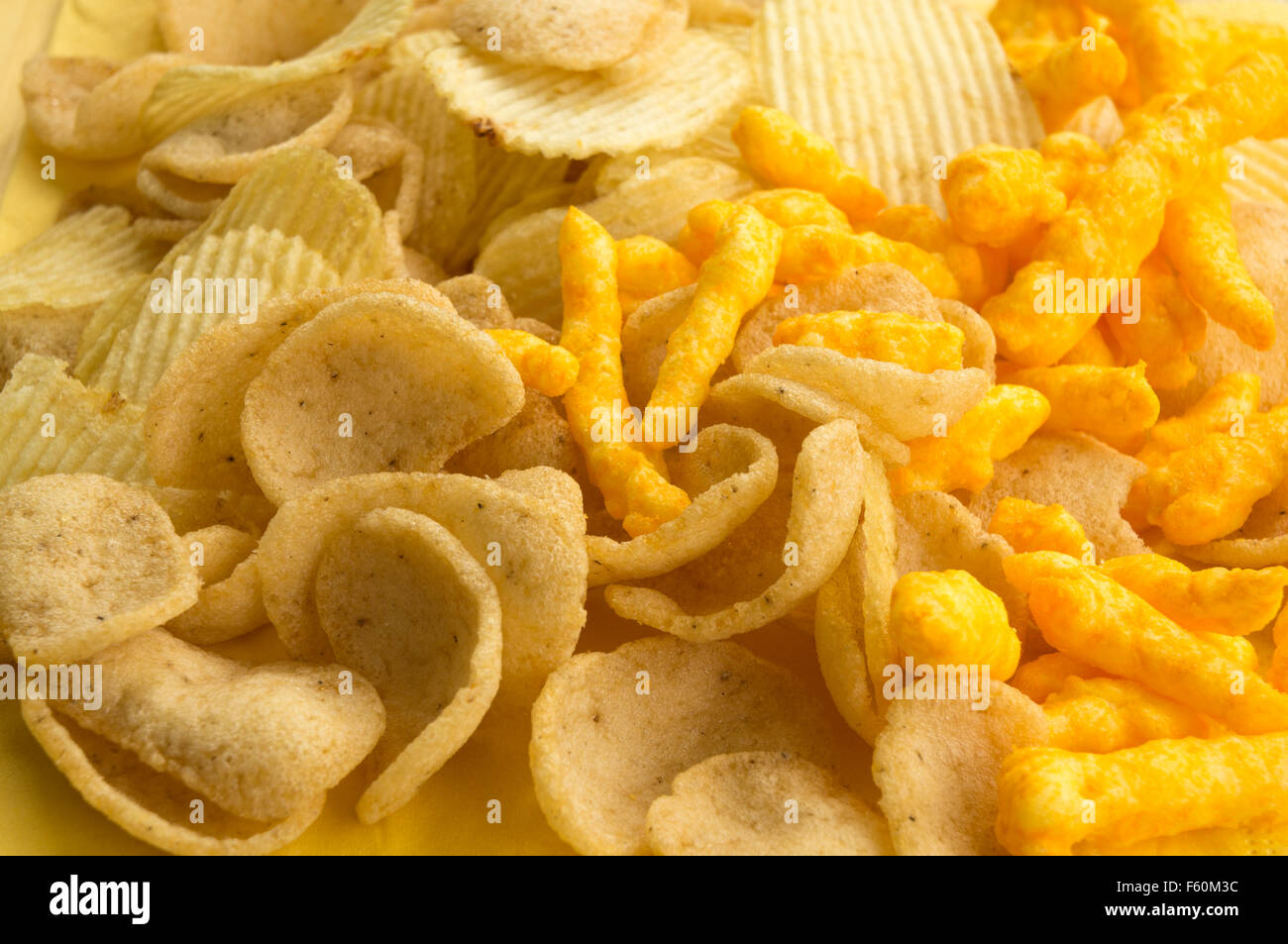 objects snack yellow gourmet crunchy macro Stock Photo - Alamy